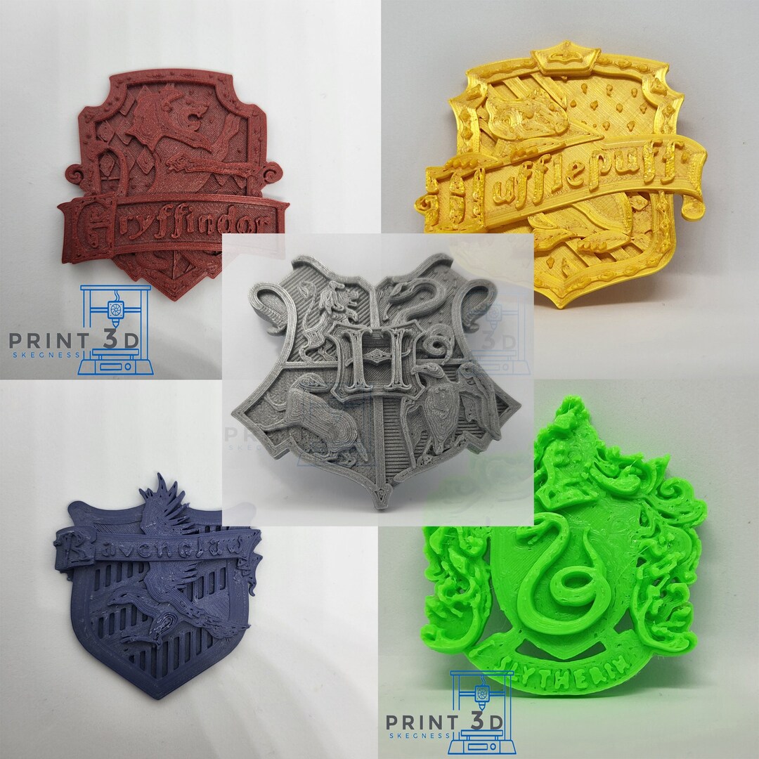 Full Set of Harry Potter Houses Crests | 3D Printed | Crest Badge - Etsy UK