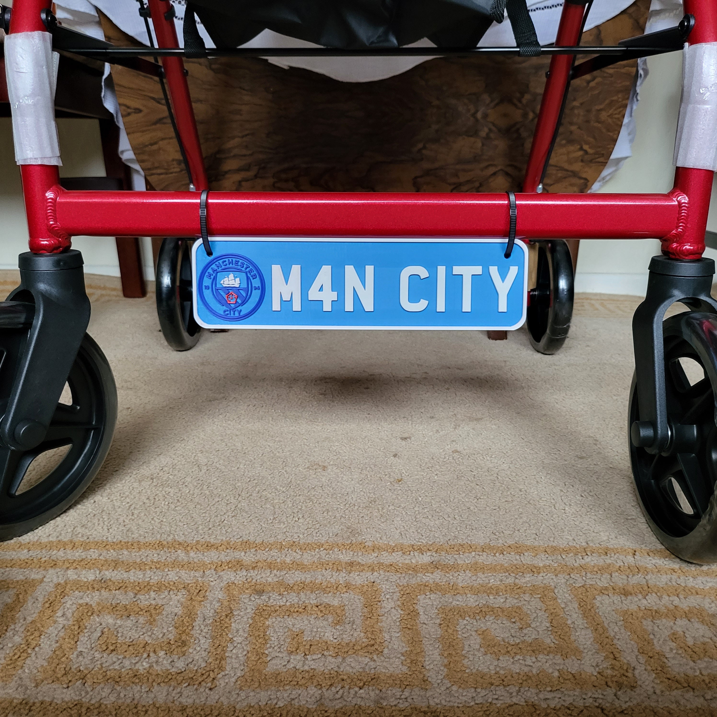 Personalised Football Club Number Plate for Mobility Scooter Elderly ...