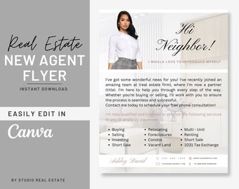 Real Estate Flyer Template, Realtor Introduction Flyer, Letter ...