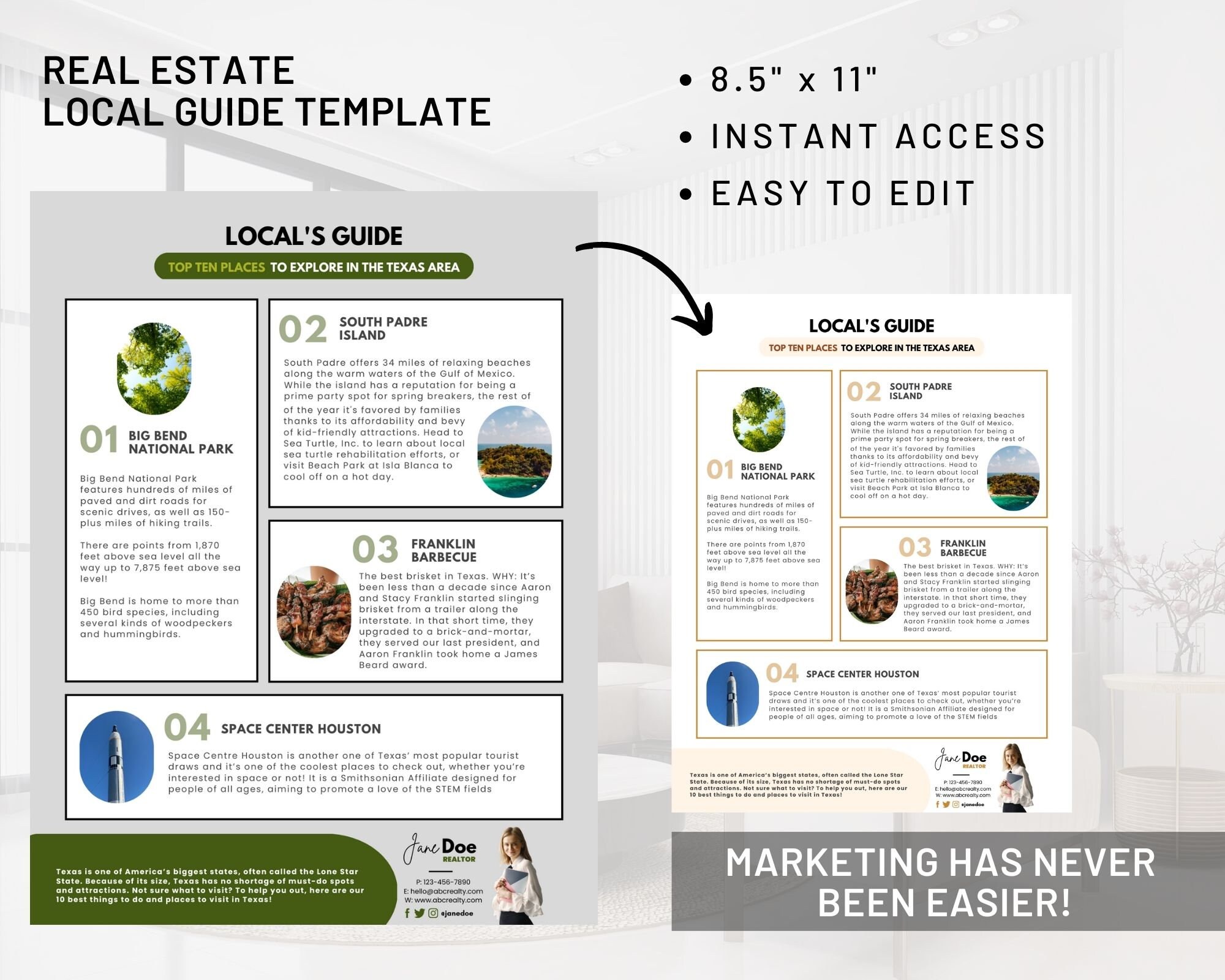Real Estate Local Guide Template, Welcome Guide, City Guide Flyer ...