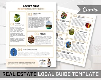 Real Estate Local Guide Template, Welcome Guide, City Guide Flyer ...