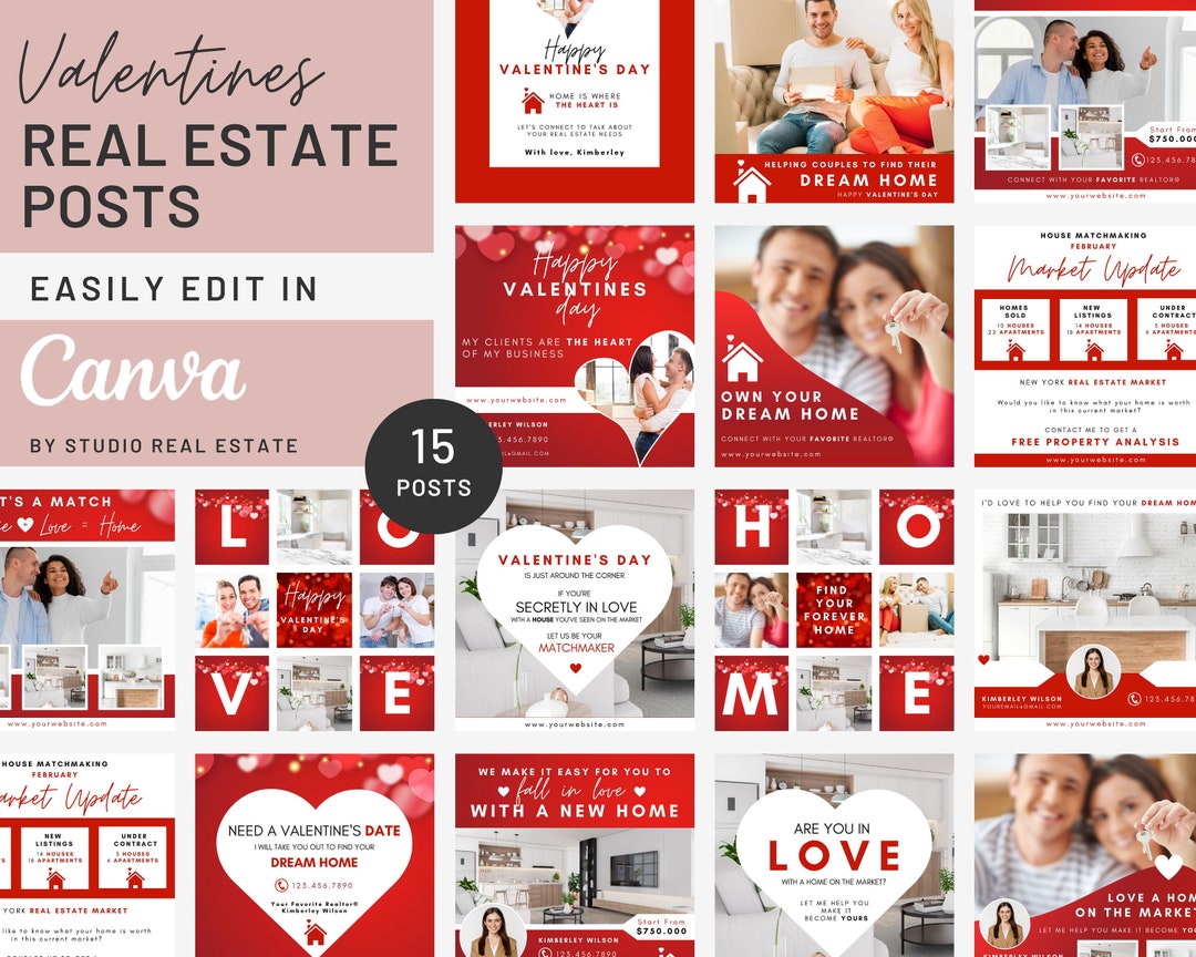 Valentine's Day Realtor Instagram Posts, Real Estate Social Media Love ...