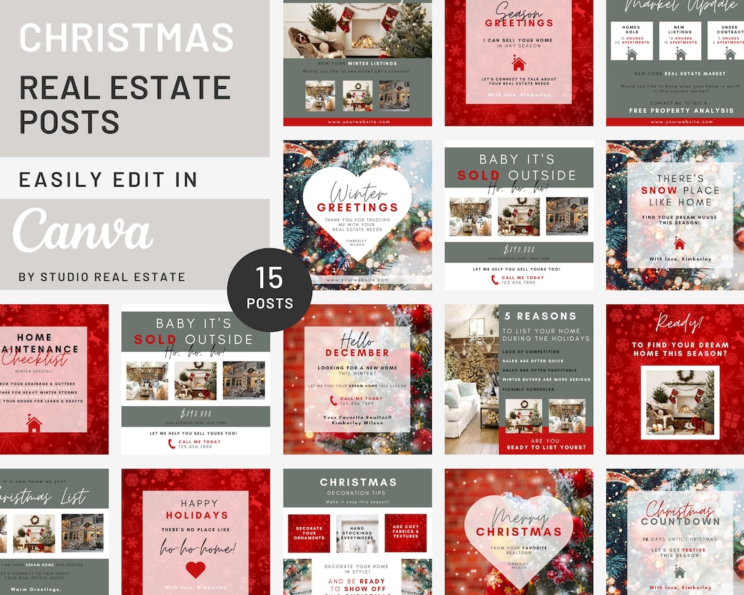 Christmas Real Estate Posts, Real Estate Social Media, Instagram ...