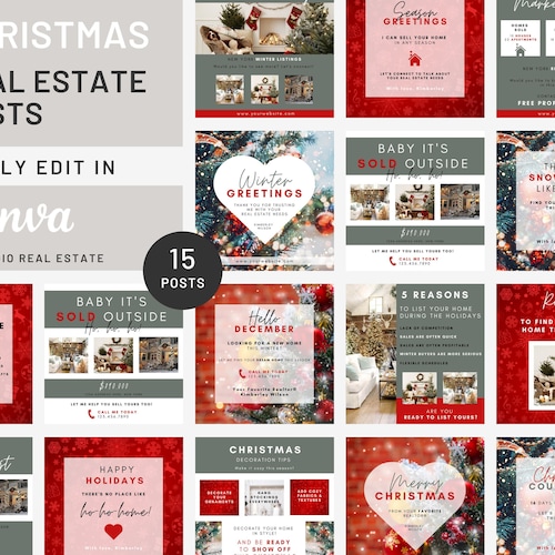 Real Estate December Social Media Posts Instagram - Etsy