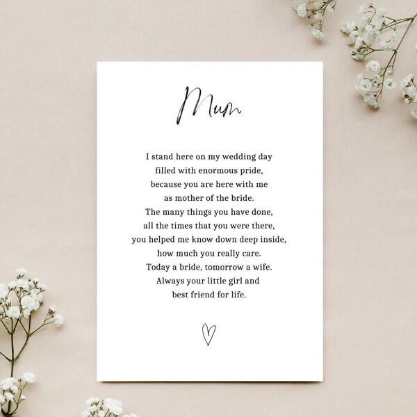 Mother Poem - Etsy