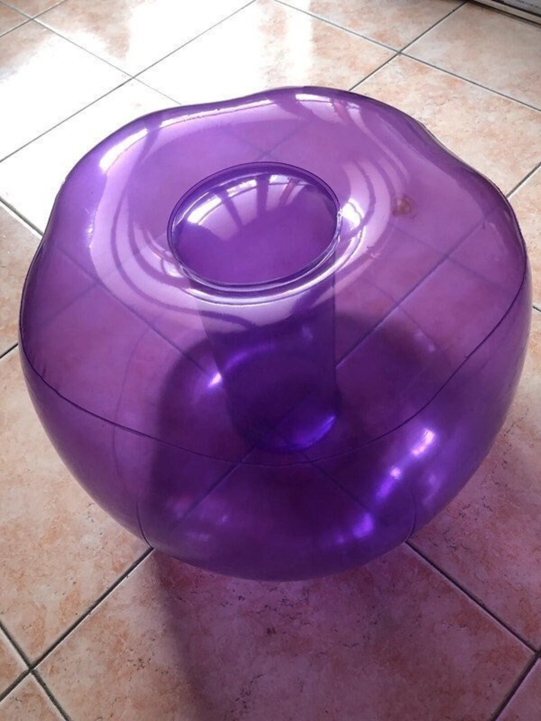 Rare Vintage/original 1960s, Purple Flower-shaped Inflatable PVC Stool ...