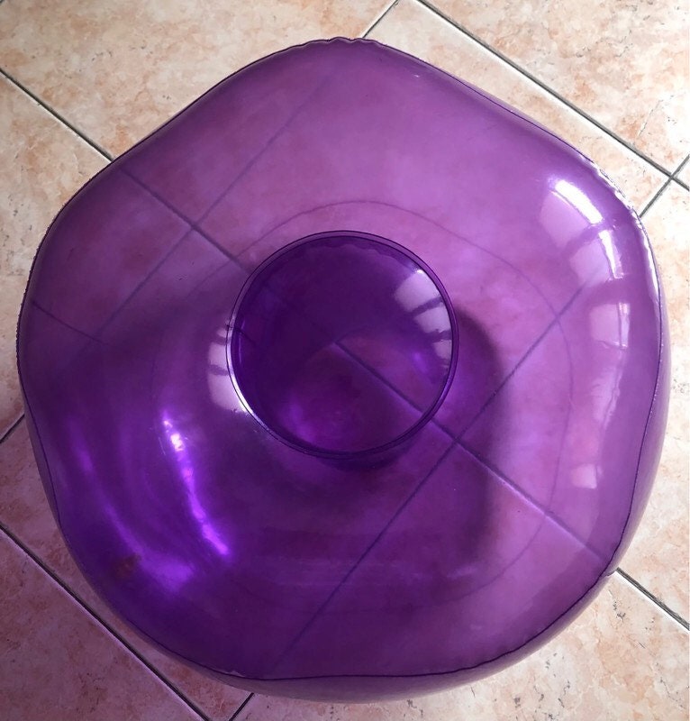Rare Vintage/original 1960s, Purple Flower-shaped Inflatable PVC Stool ...