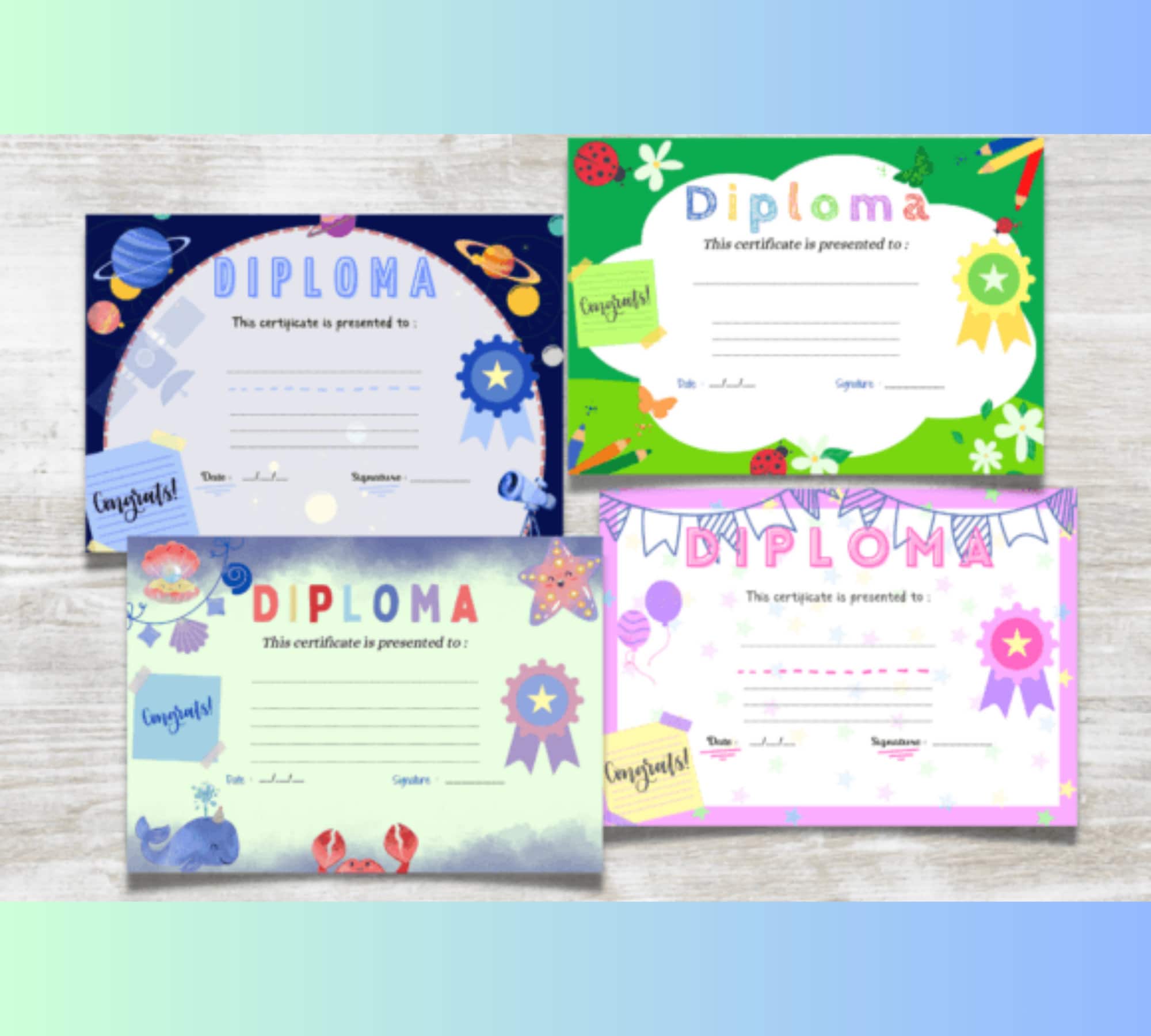 Printable Preschool Graduation Editable Diploma, Customizable Preschool ...