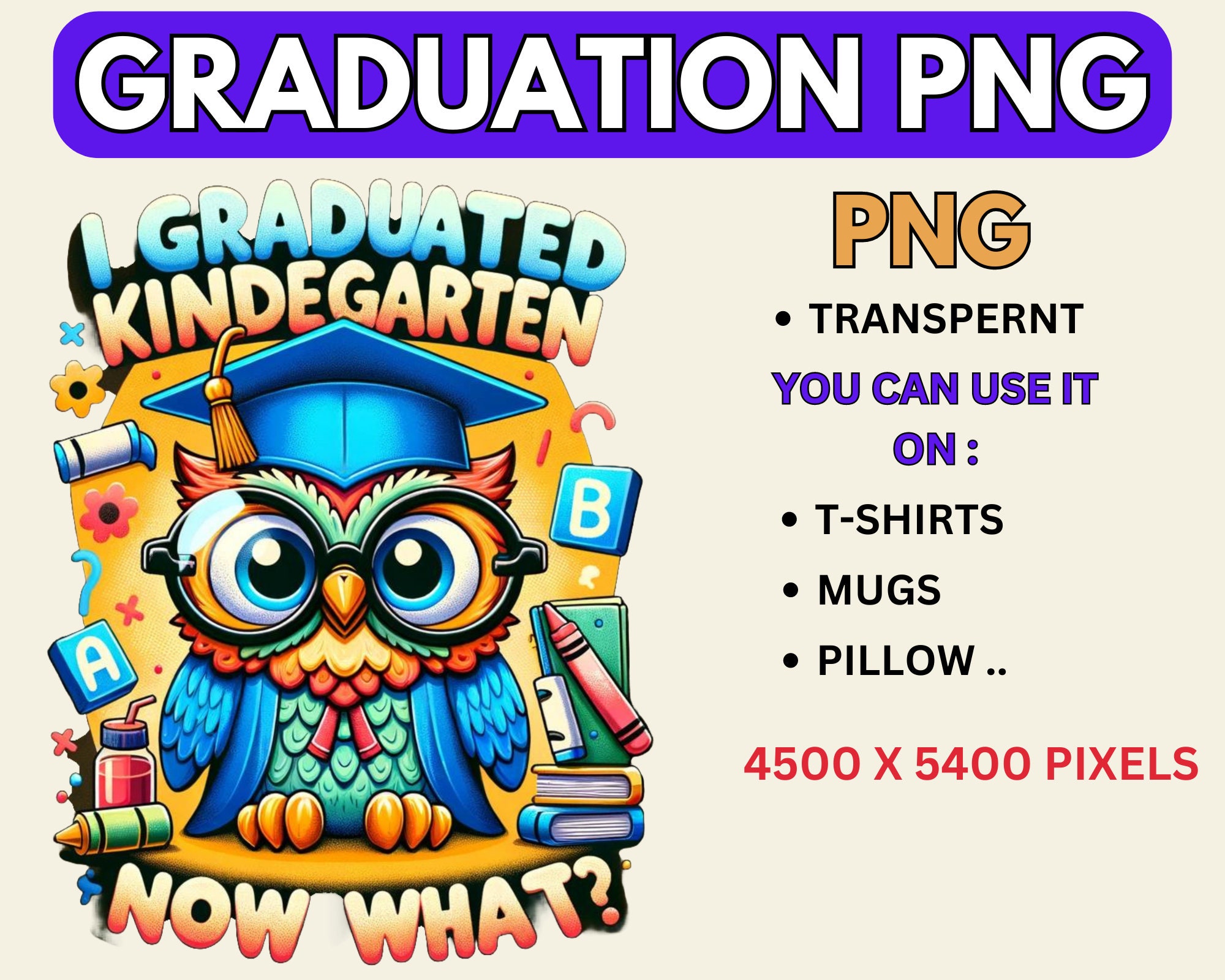 Kindergarten Graduation Png Last Day of School 2024 Graduate Gift for ...