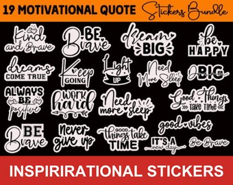 Motivational Quotes Digital Stickers pre-cropped, Motivational Quotes ...