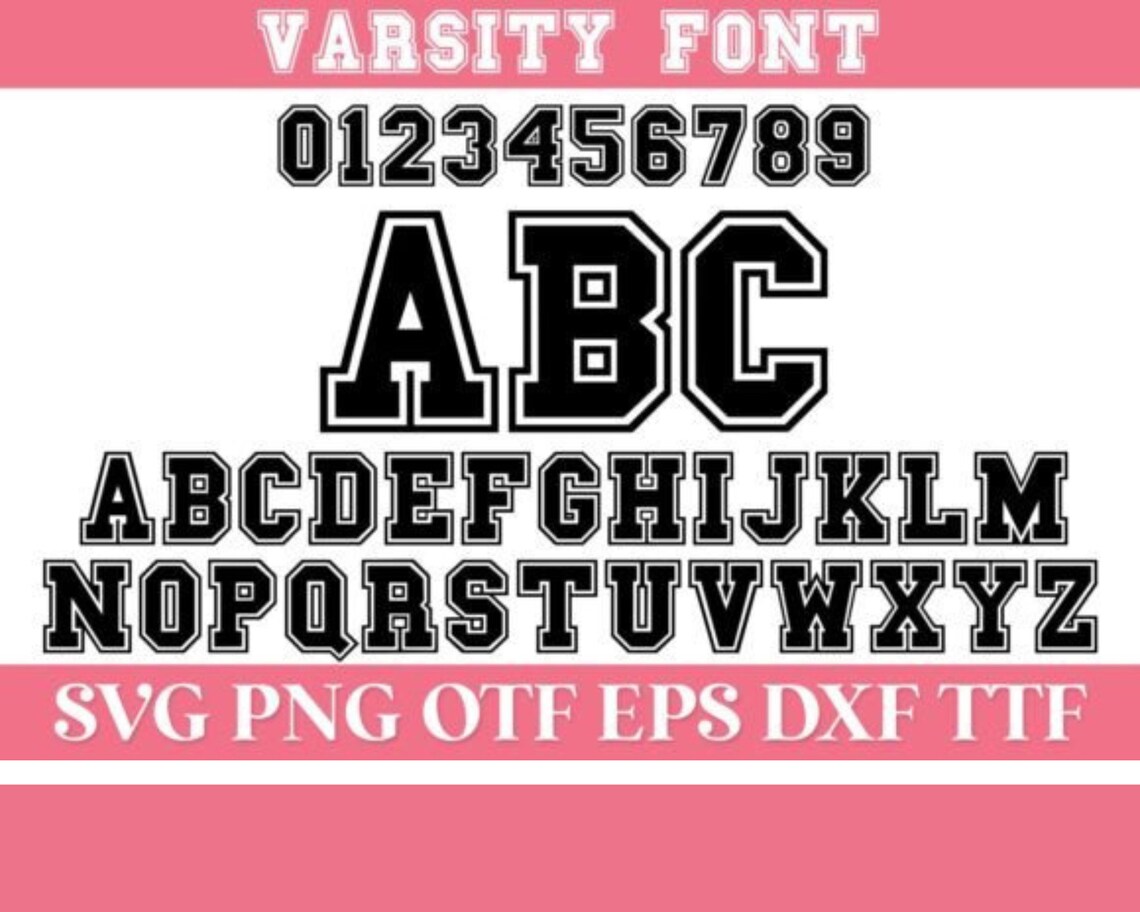 Varsity Font Svg, Sport Font Svg, Jersey Font Svg, College Font Svg ...