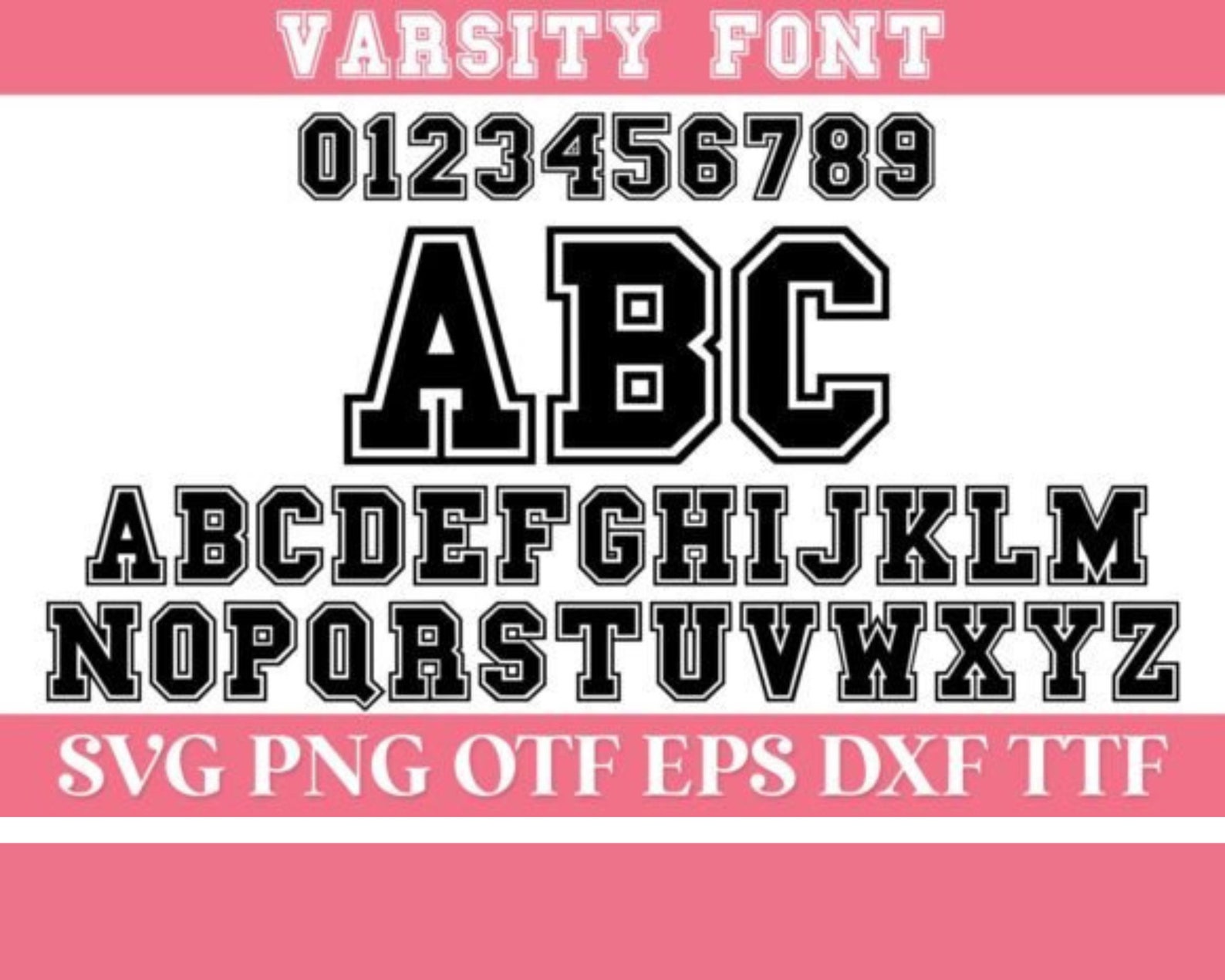Varsity Font Svg, Sport Font Svg, Jersey Font Svg, College Font Svg ...