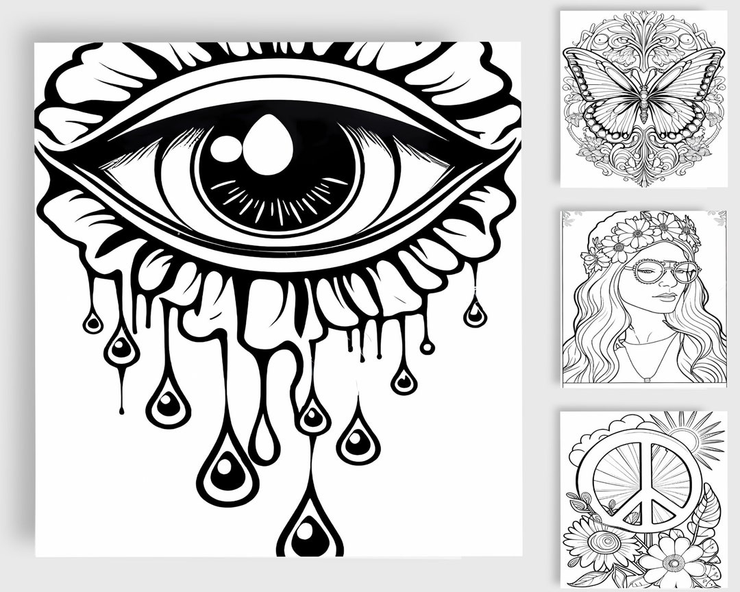 70s Retro Coloring Pages for Adults | Coloring Pages for Kids ...