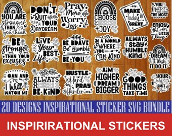 Motivational Quotes Digital Stickers pre-cropped, Motivational Quotes ...