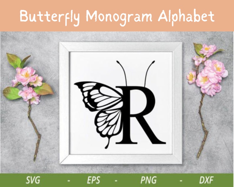 Butterfly Monogram Alphabet SVG Bundle, Butterfly Svg, Butterfly Svg Bundle, Butterflies ...