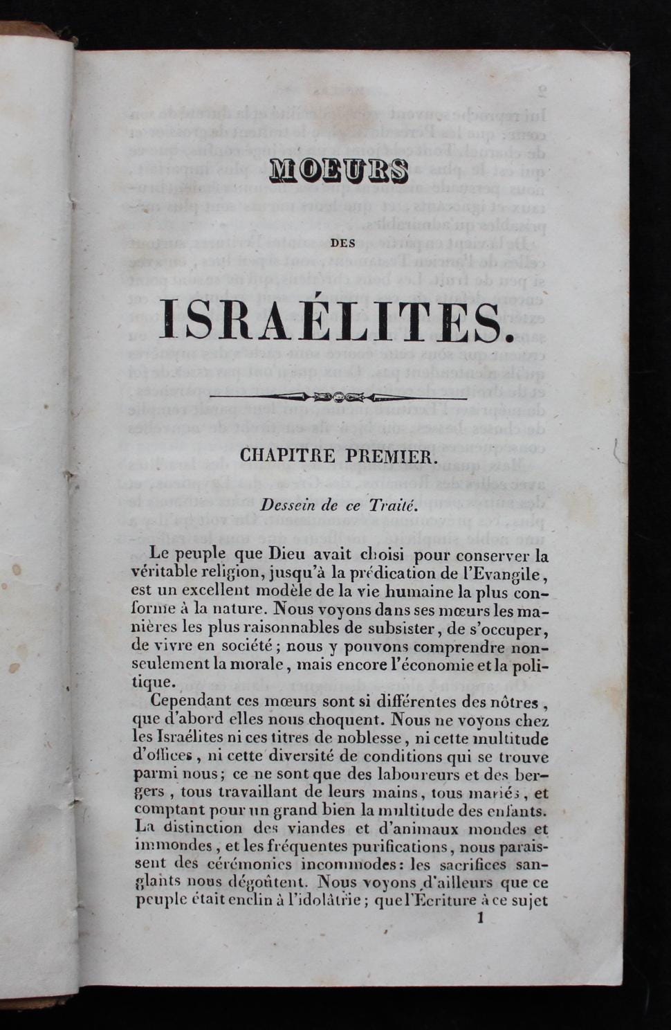 1842 Customs of Israelites and Christians: Antique French History Book ...