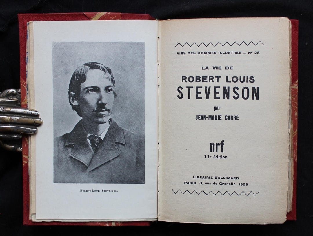 Biografía de Robert Louis Stevenson, 1929 – Libro ilustrado francés de ...
