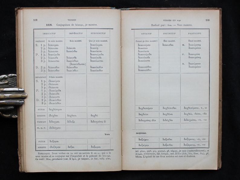 1895 RARE Ancient Greek Grammar Language Textbook Classical Philology ...