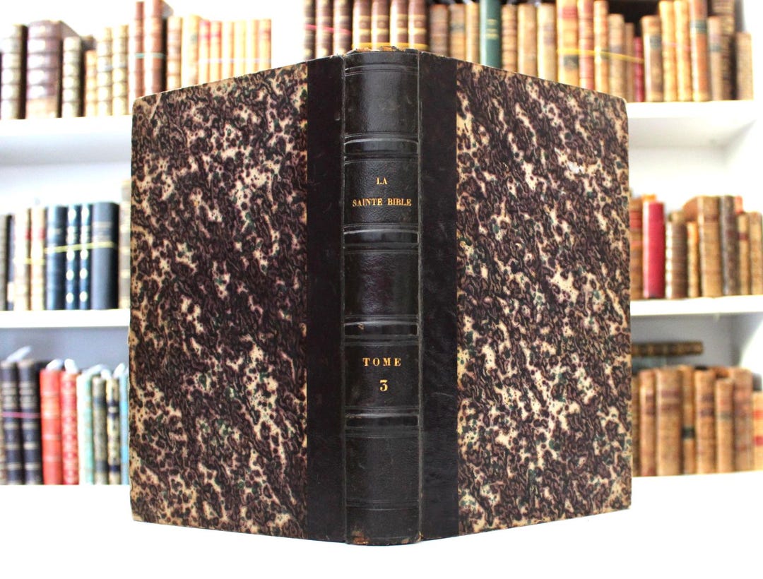 1841 Antique French Bible Old Testament: Isaiah, Jeremiah, Baruch ...