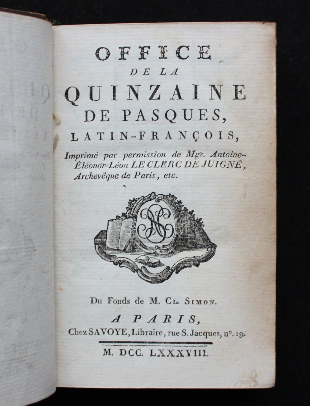 1788 RARE Liturgy Easter Catholic Church Missal in Latin & French ...