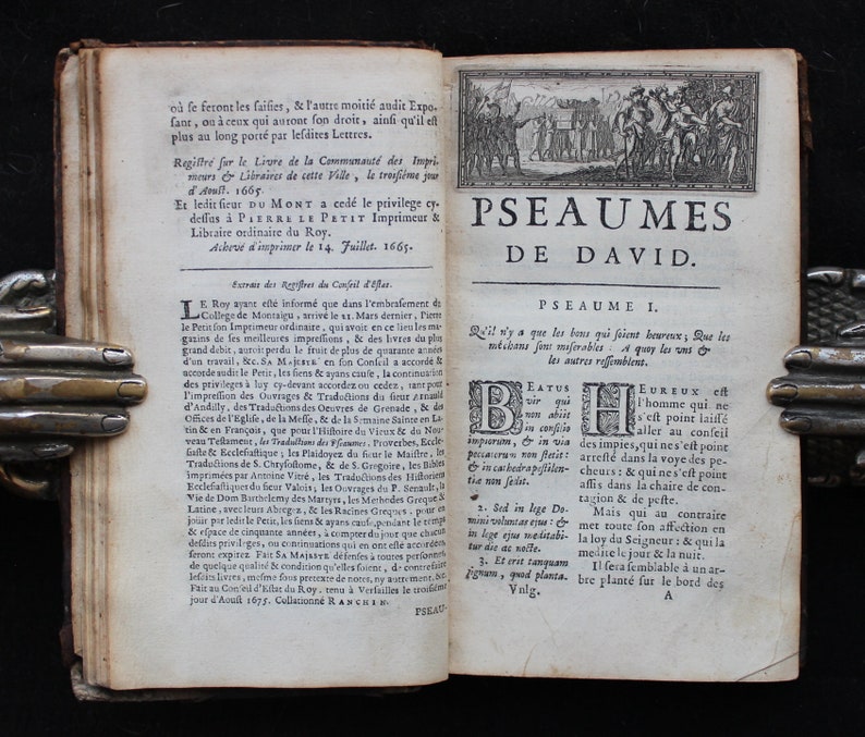 1675 RARE the Book of Psalms Antique Bible Old Testament King David ...