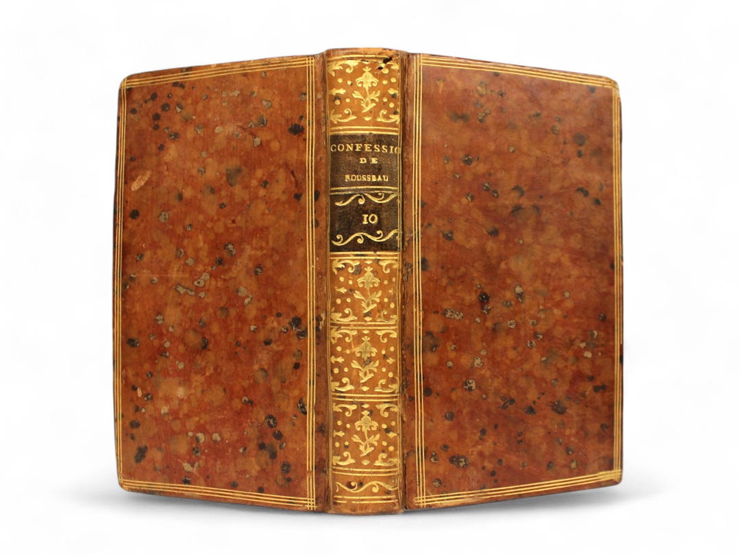 1790 the Confessions of Jean-jacques ROUSSEAU Philosophy French Enlightenment Antique Book ...
