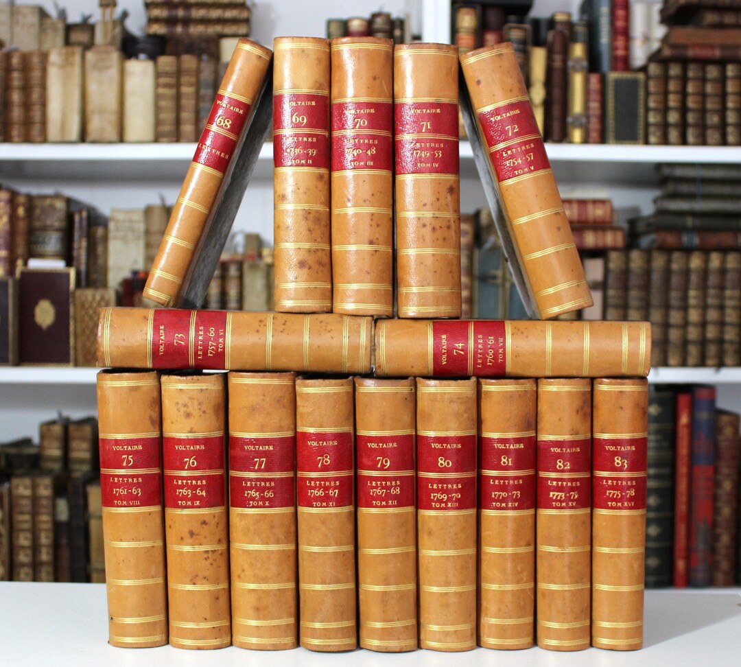 1785 VOLTAIRE Collection of Letters Massive 16 Volume Set Complete ...
