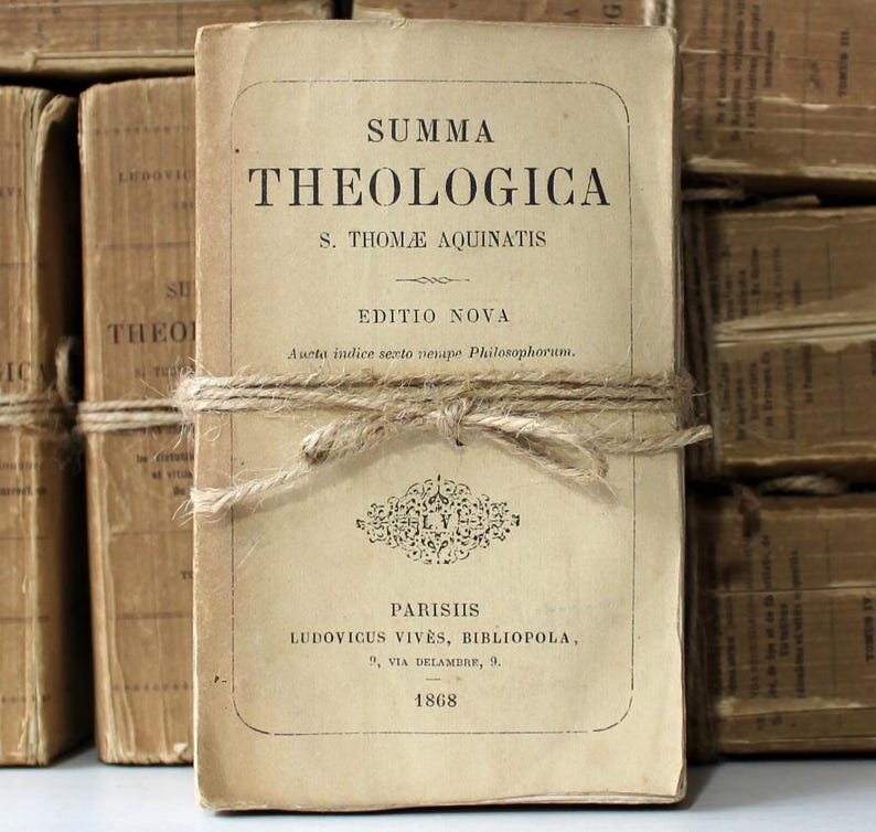 1868 Summa Theologica Thomas Aquinas Religion Theology Latin ...