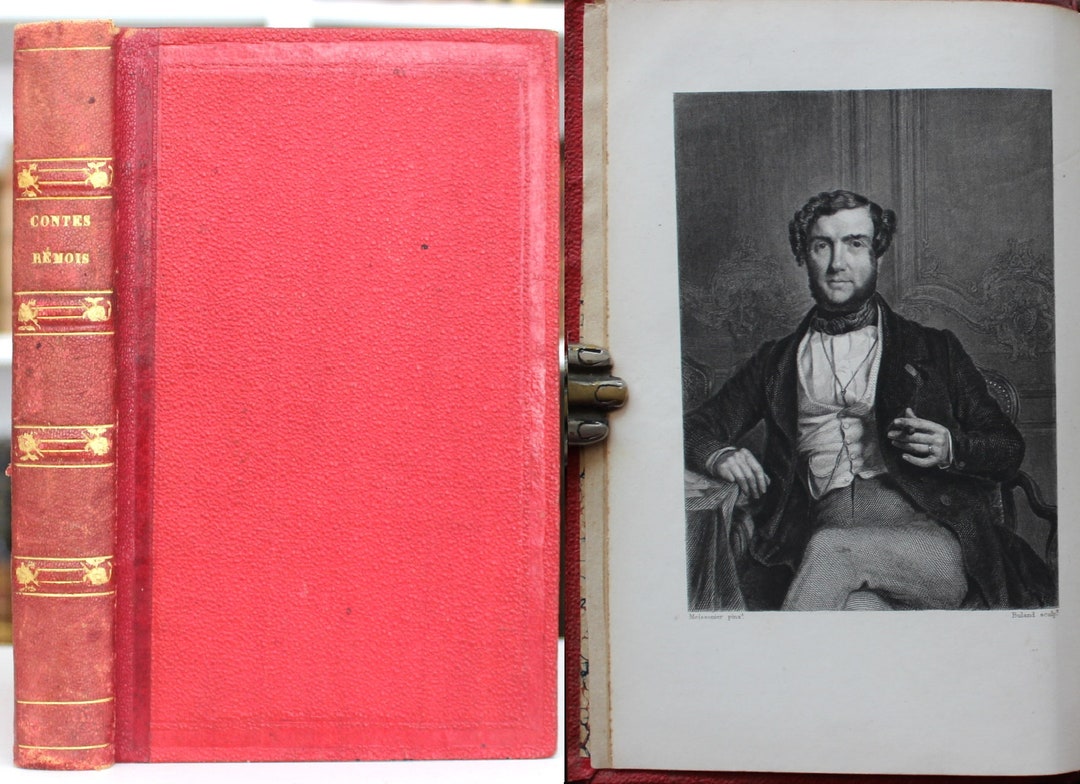 1858 RARE French Antique Book Les Contes Rémois Par M. Le Cte De C ...
