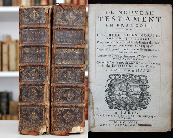 1692 RARE Antique BIBLE New Testament Four Gospels Matthew Mark Luke ...