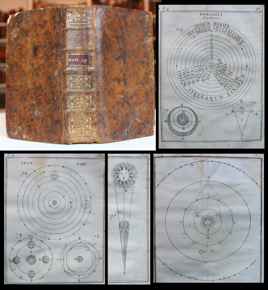 1750 RARE Astromony Book Newton Cosmological Models of Ptolemy ...