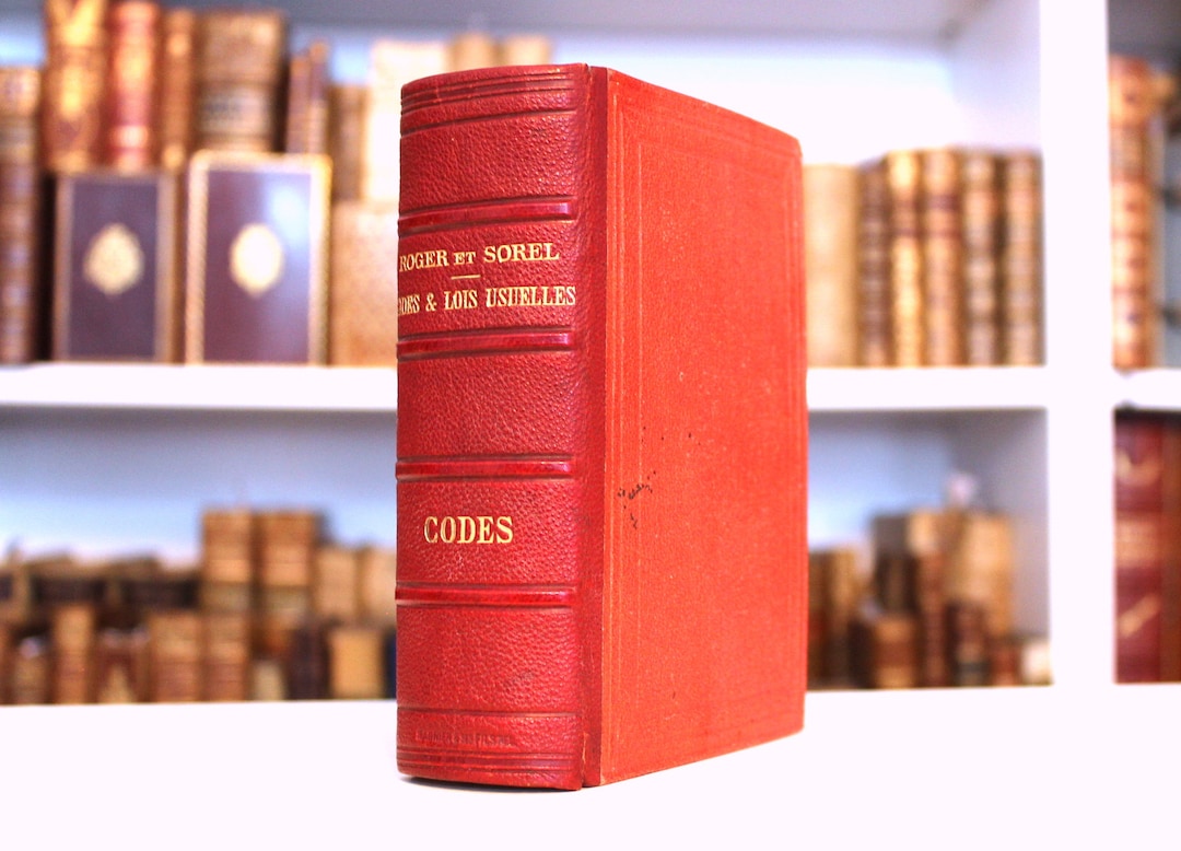 1896 RARE Antique Law Book French Codes, Common Laws & Additional Legal ...