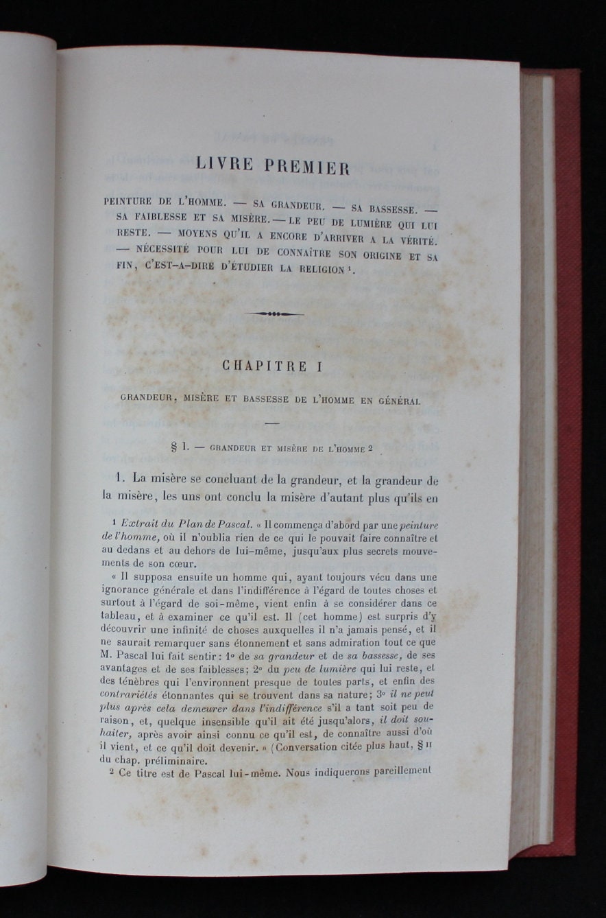 1873 RARE Apology for Christianity Pascal's Pensées Defense of the ...