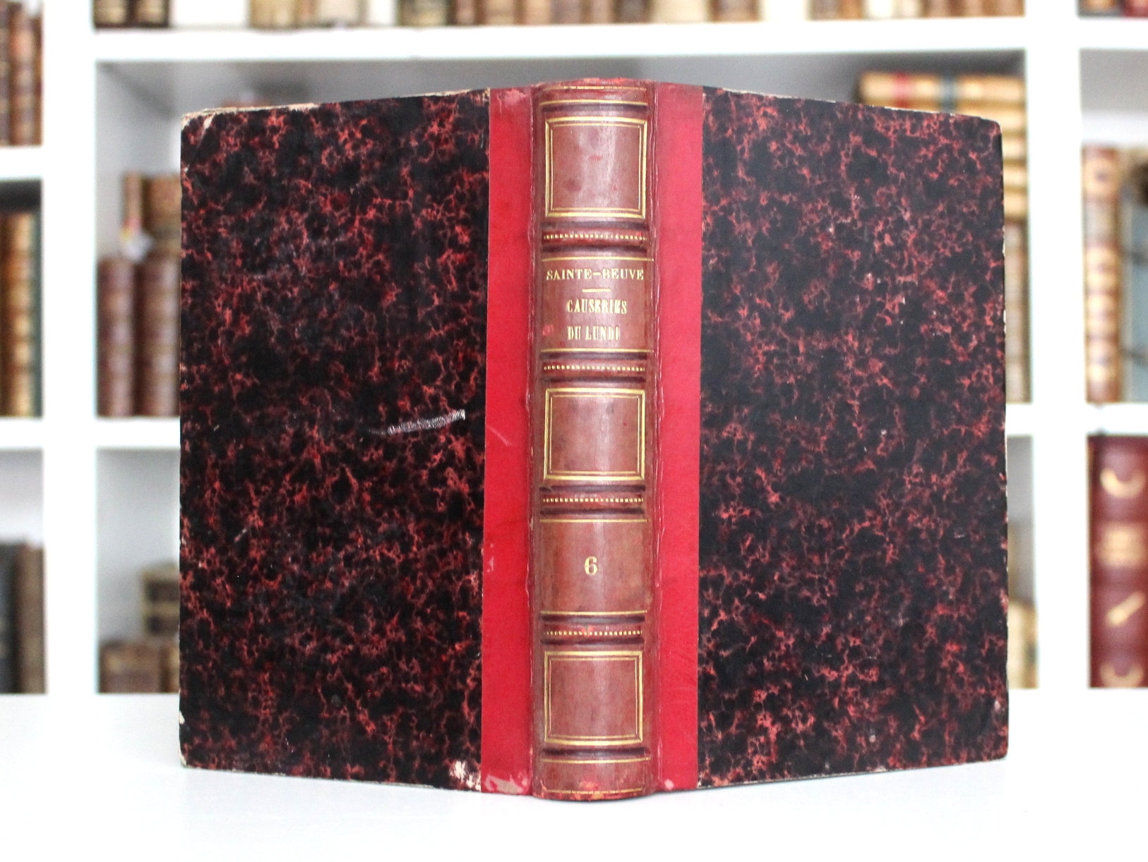 1853-1933 RARE Set of 4 Antique Books 19th and 20th Century Red Toned ...