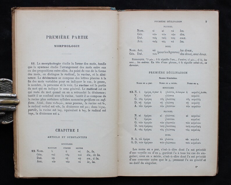 1895 RARE Ancient Greek Grammar Language Textbook Classical Philology ...