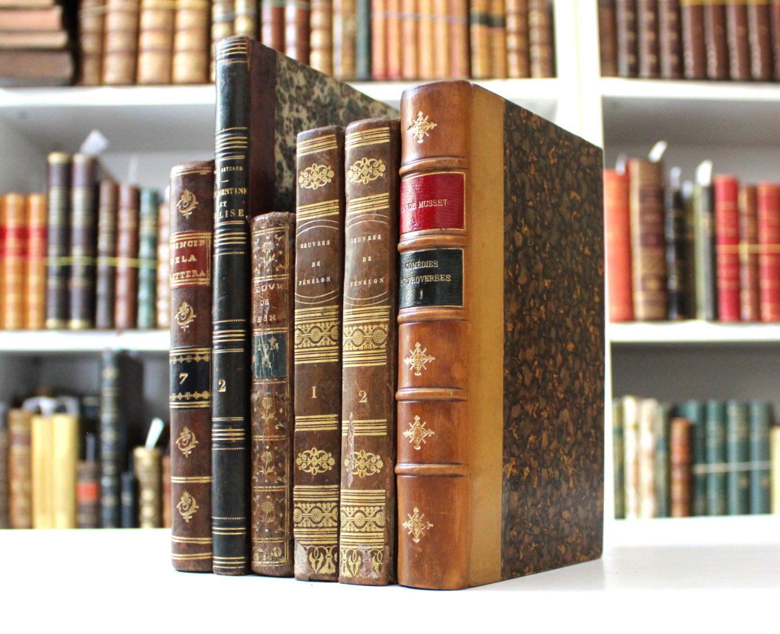 Collection of 6 French Antique Books 1753-1887 18th & 19th Century ...