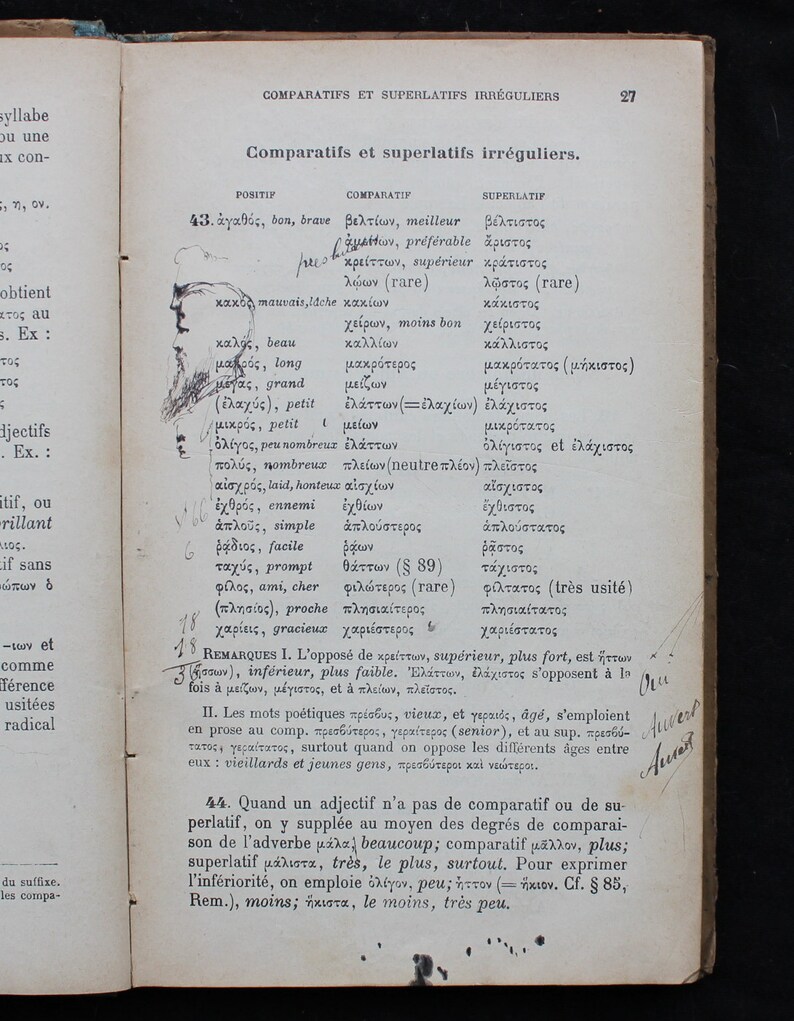 1895 RARE Ancient Greek Grammar Language Textbook Classical Philology ...