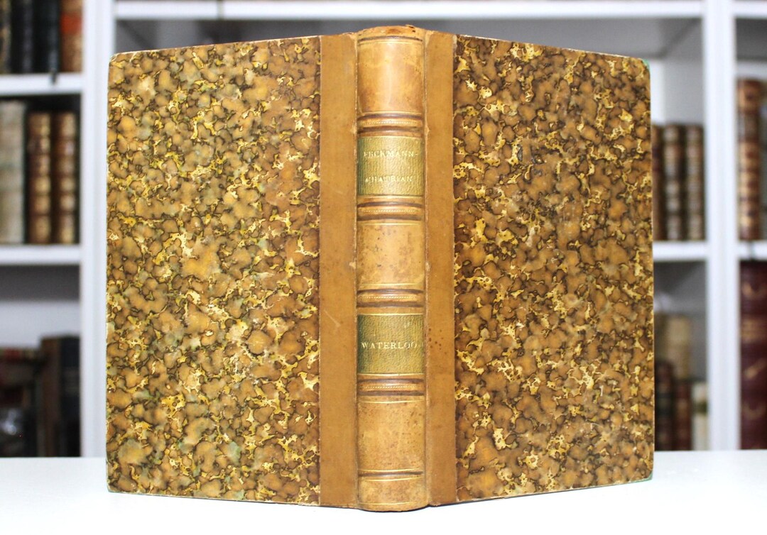 Vintage "waterloo" Book: 1865 Erckmann-chatrian, Leather Binding - Etsy