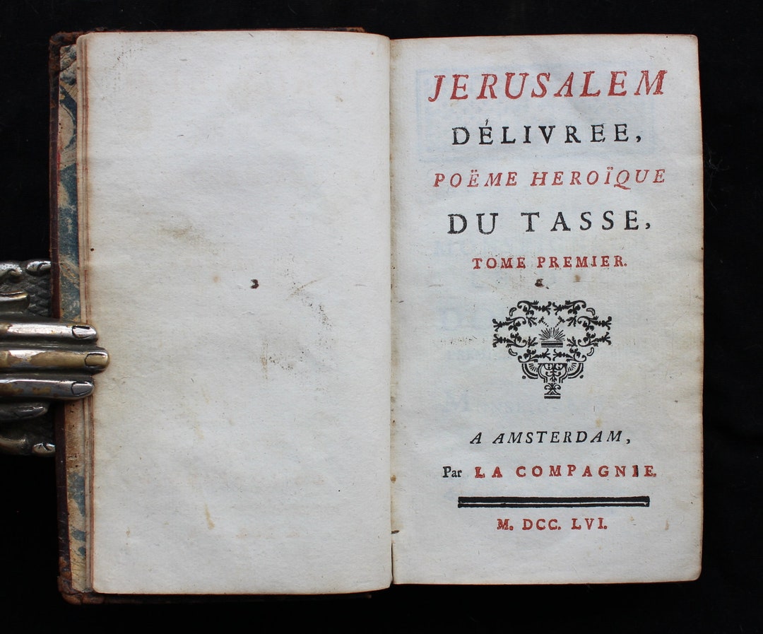 1756 First Crusade Jerusalem Delivered Epic Poem by Torquato Tasso ...