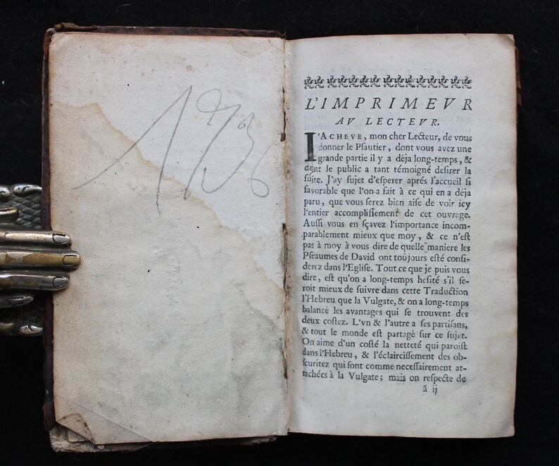 1675 RARE the Book of Psalms Antique Bible Old Testament King David ...