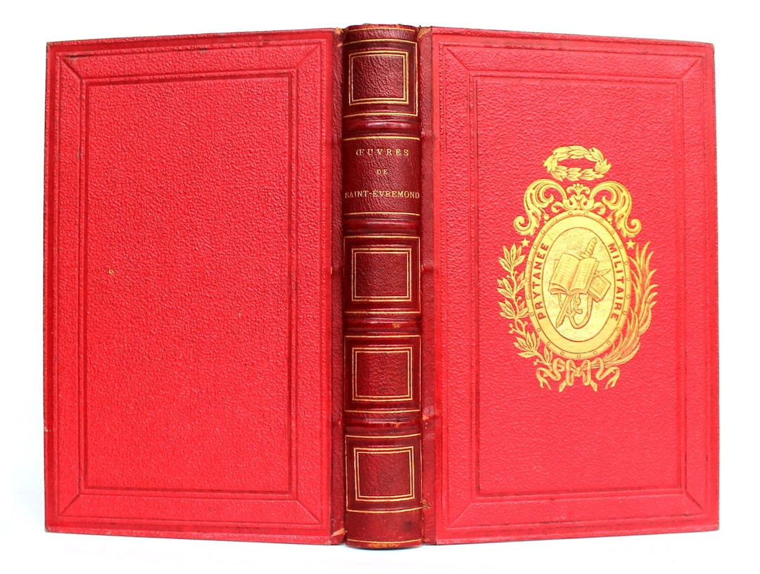 1880 Rare Leather Bound Book: Selected Works of Saint-evremond - Etsy