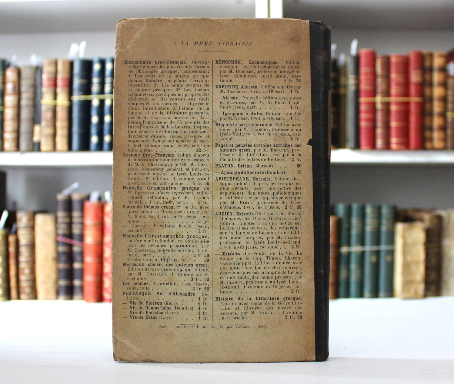 1902 RARE Ancient Greek Grammar Language Textbook grammaire Grecque P ...