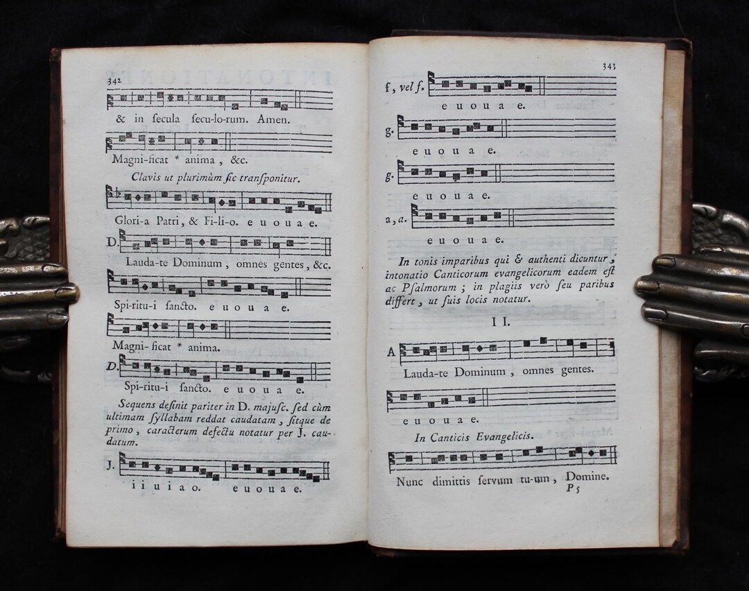 1784 Rare Liturgical Text: Gregorian Chant, Office of the Virgin Mary ...
