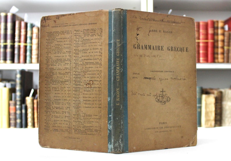 1895 RARE Ancient Greek Grammar Language Textbook Classical Philology ...