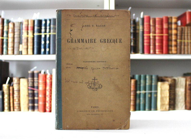 1895 RARE Ancient Greek Grammar Language Textbook Classical Philology ...