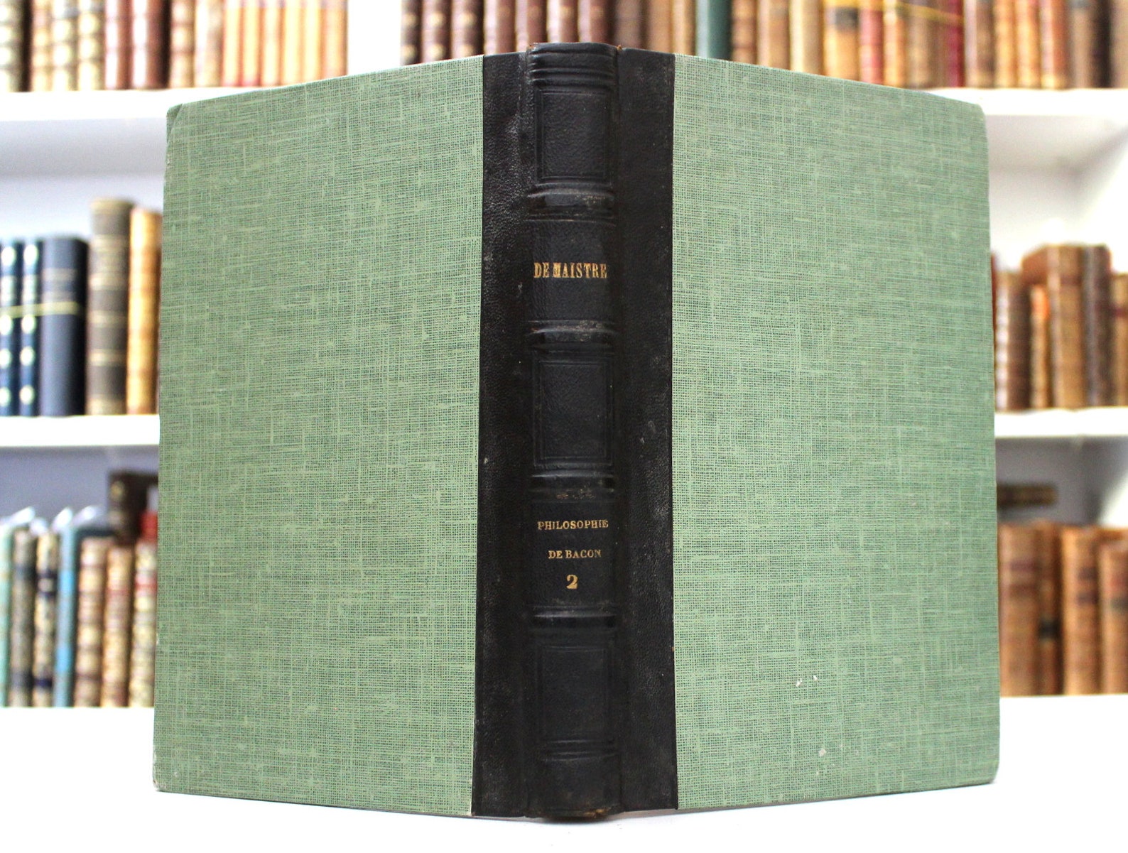 Antique French Leather Book: 1800s Decorative Binding, French ...