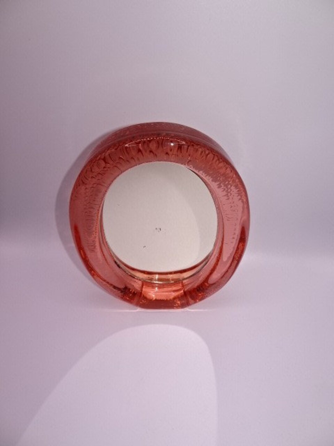 Old Oval Mirror in Pink Bubble Glass 1950 Bubble Glass - Etsy