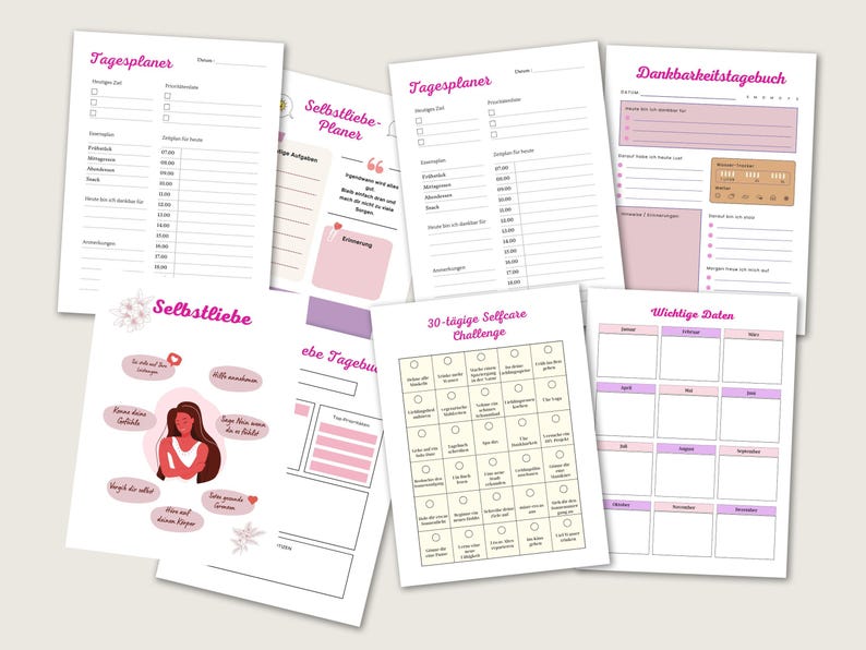 Self-love Templates for 2026, Gratitude Journal (german), Dopamine ...