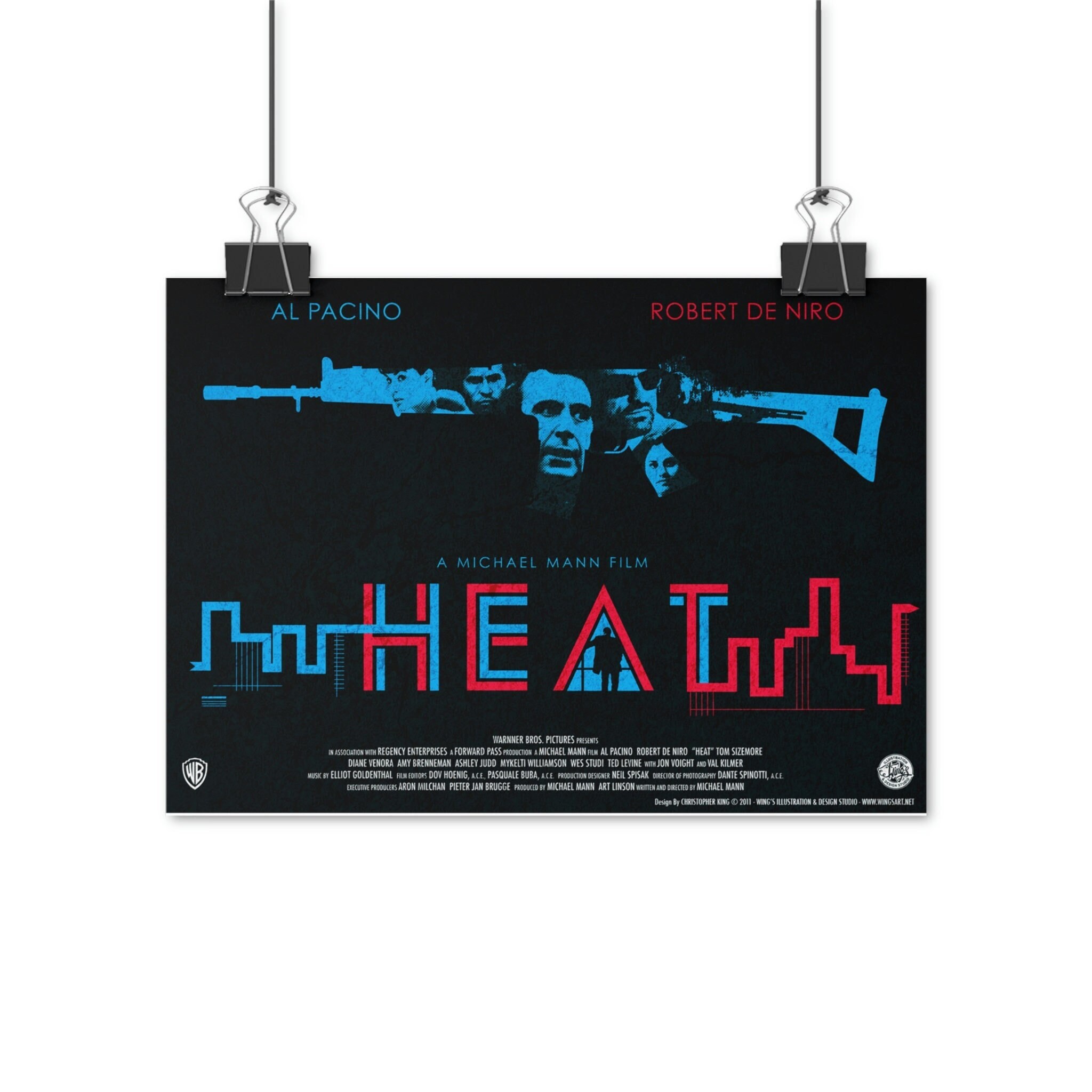 HEAT Movie Poster Alternative Fan Art Michael Mann Robert De Niro Al ...