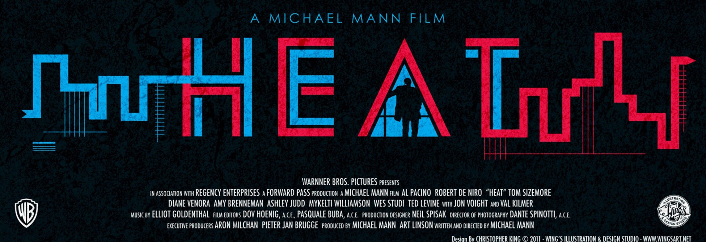 HEAT Movie Poster Alternative Fan Art Michael Mann Robert De Niro Al ...
